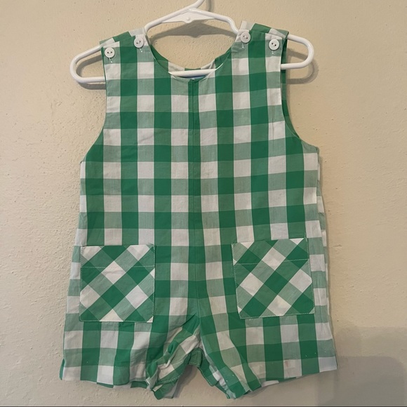 bella bliss | One Pieces | Bella Bliss Green Gingham Check John John ...